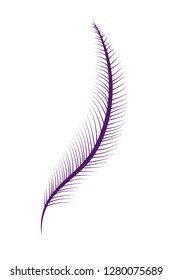 Blue Feather Icon Realistic Illustration Blue Stock Vector (Royalty ...