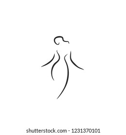 Girl Body Shape Nude Icon Line Stock Illustration 1469974781 | Shutterstock