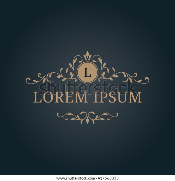 Elegant Floral Monogram Design Template Decorative Stock Vector ...