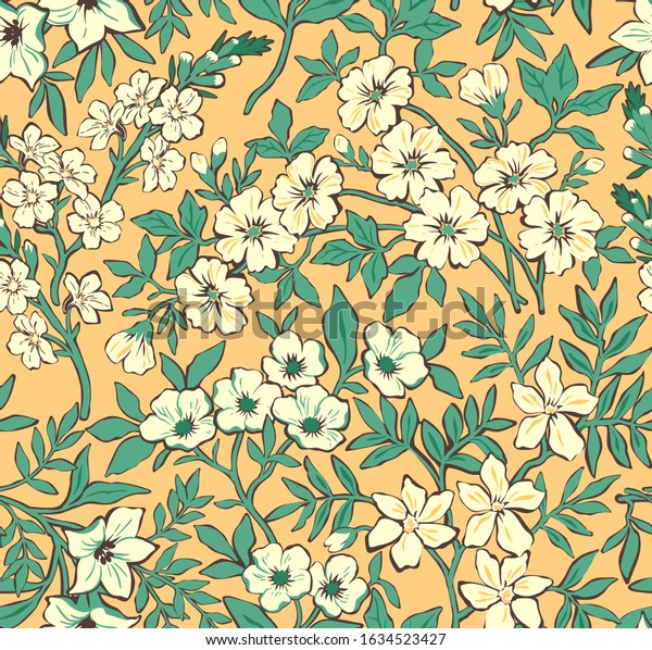 Elegant Floral Pattern Small Hand Draw Stock Vector (Royalty Free ...