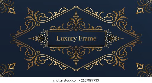 Elegant Flourish Green Gradient Frame Design Stock Vector (Royalty Free ...