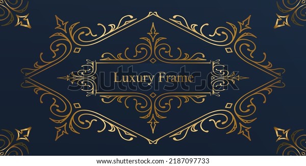 Elegant Flourish Green Gradient Frame Design Stock Vector (Royalty Free ...