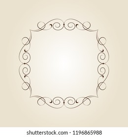 Elegant Framevector Illustration Stock Vector (Royalty Free) 1196865988 ...