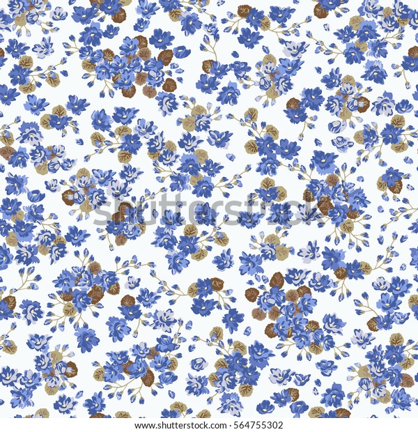 Elegant Gentle Trendy Pattern Smallscale Flower Stock Vector (Royalty ...