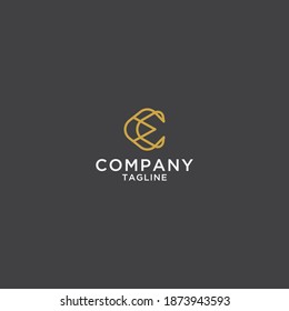 Elegant Gold Letter E Logo Icon Stock Vector (Royalty Free) 1873943593