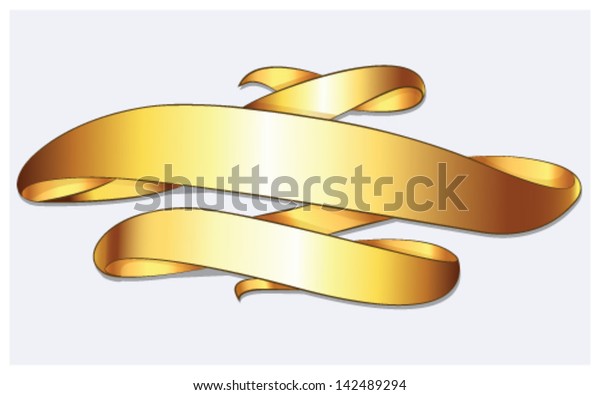 Elegant Gold Ribbon Vector Illustration Stock Vector (Royalty Free ...