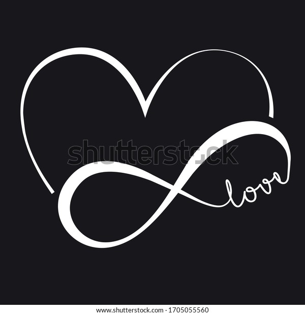 Elegant Heart Infinity Symbol Vector Illustration Stock Vector (Royalty ...