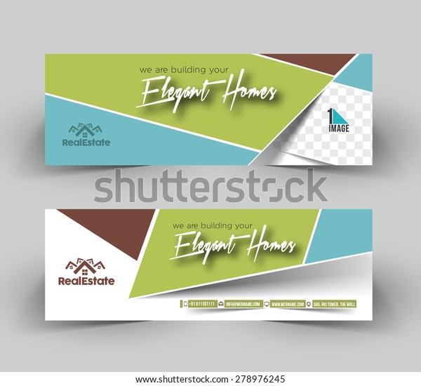 Elegant Homes Header Banner Design Stock Vector (Royalty Free ...