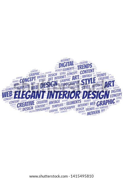 Elegant Interior Design Word Cloud Wordcloud Stock Vector (Royalty Free ...
