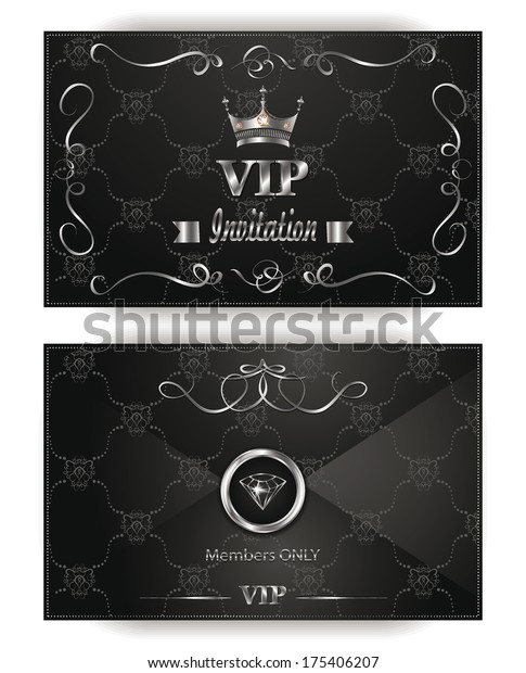 Elegant Invitation Vip Envelope Platinum Design Stock Vector (Royalty ...