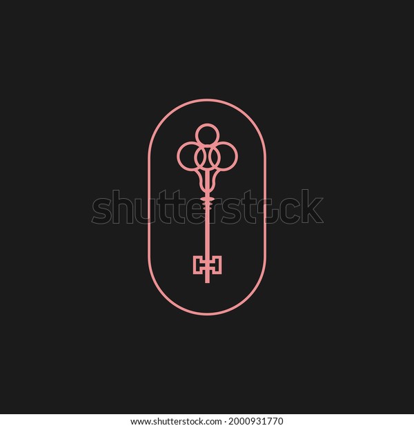 Elegant Key Logo Icon Design Vector Stock Vector (Royalty Free ...