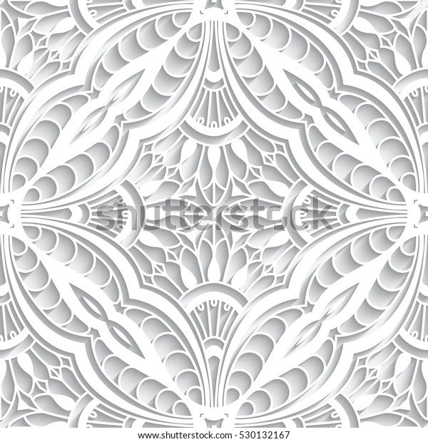 Elegant Lace Texture Tulle Seamless Pattern Stock Vector (Royalty Free ...