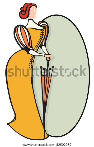 Elegant Lady Stock Vector (Royalty Free) 82502089