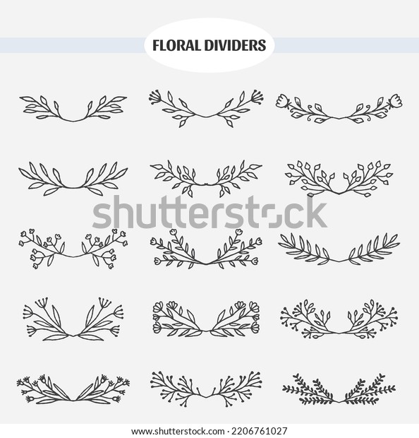 Hojas elegantes divisorias de texto vectoriales: vector de stock (libre ...