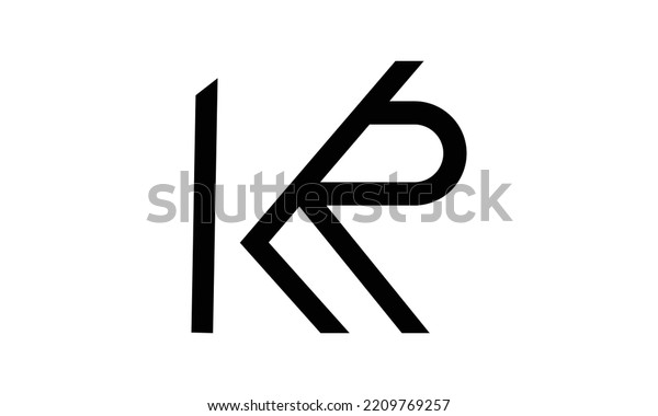 Elegant Letter Kr Monogram Logo Design Stock Vector (Royalty Free ...