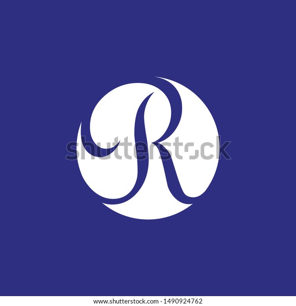 Elegant Letter R Circle Shape Modern Stock Vector (Royalty Free ...