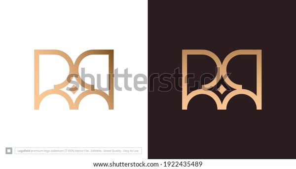 Elegant Letter Rr Logo Star Element Stock Vector (Royalty Free ...
