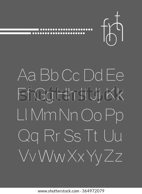Elegant Light Font Letters Design Stock Vector (Royalty Free) 364972079 ...