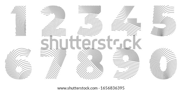 Elegant Line Art Number Vector Set Stock Vector (Royalty Free ...