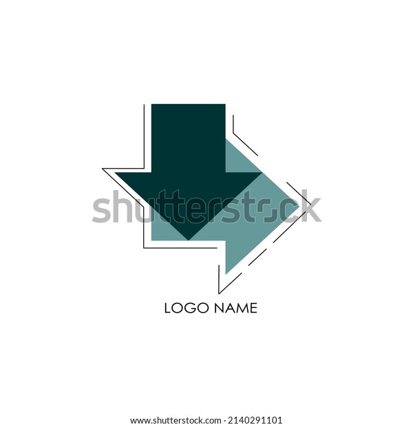 Elegant Logo Arrow Sign Combination Stock Vector Royalty Free 5248
