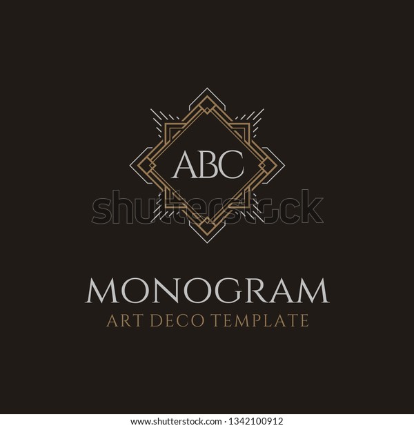 Elegant Luxury Initials Monogram Logo Design Stock Vector (Royalty Free ...