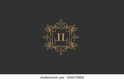 Elegant Luxury Monogram Initials L Logo Stock Vector (Royalty Free ...