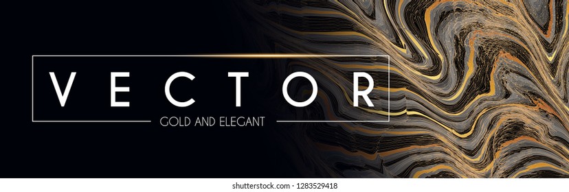 Elegant Marble Textured Header Design Template Stock Vector (Royalty ...