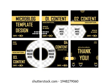 Elegant Microblog Design Template Idea Easy Stock Vector (Royalty Free ...