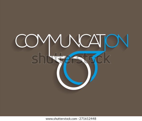 Elegant Minimal Communication Logo Vector Illustration Stock Vector ...