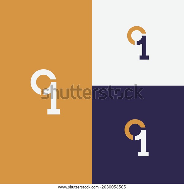 Elegant Minimal Vector C 1 Logo Stock Vector (Royalty Free) 2030056505 ...