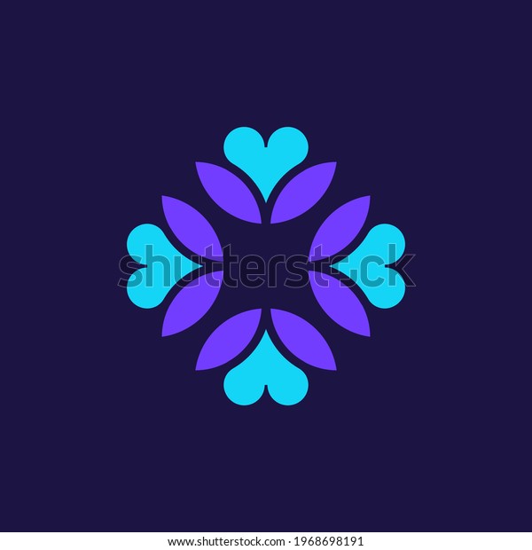 Elegant Modern Floral Logo Repeating 4 Stock Vector (Royalty Free ...