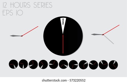Elegant Pie Wall Clock That Shows Stock Vector (Royalty Free) 573220552 ...