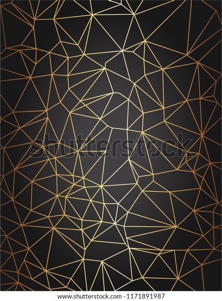 Elegant Poster Background Golden Triangle Grid Stock Vector (Royalty ...