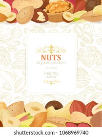 Elegant Poster Collection Different Nuts Your Stock Vector (Royalty ...