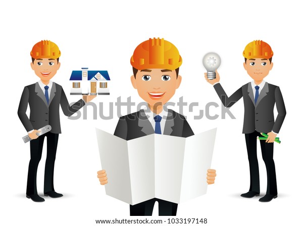 Elegant Professional Engineer Illustration Stock Vector (Royalty Free ...
