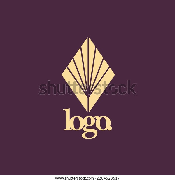 Elegant Rhombus Vector Logo Hand Fan Stock Vector (Royalty Free ...