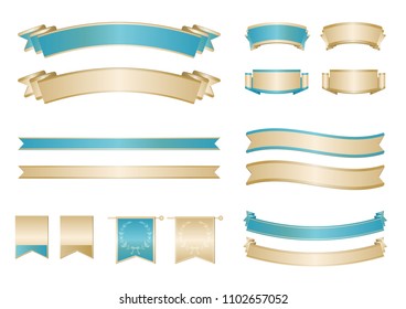 Elegant Ribbon Vector Set Stock Vector (Royalty Free) 1102657052 ...