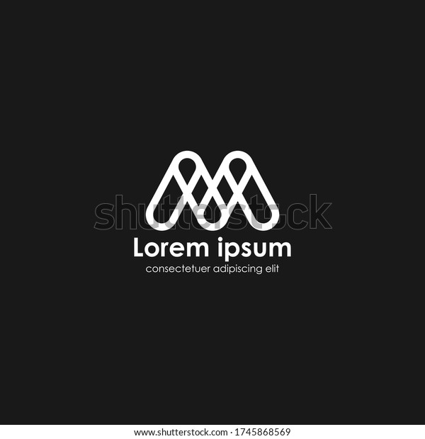 Elegant Round Letter M Logotype Design Stock Vector (Royalty Free ...