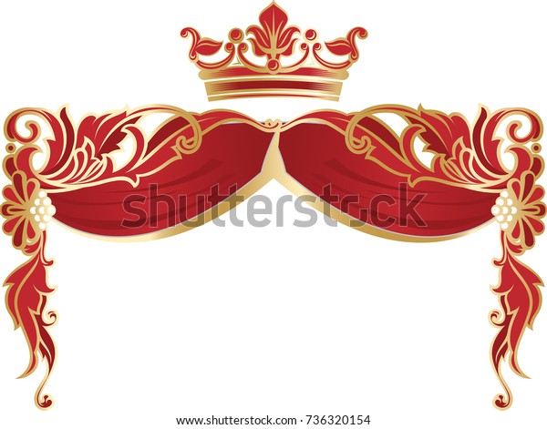 Elegant Royal Frame Crown Isolated On Stock Vector (Royalty Free ...