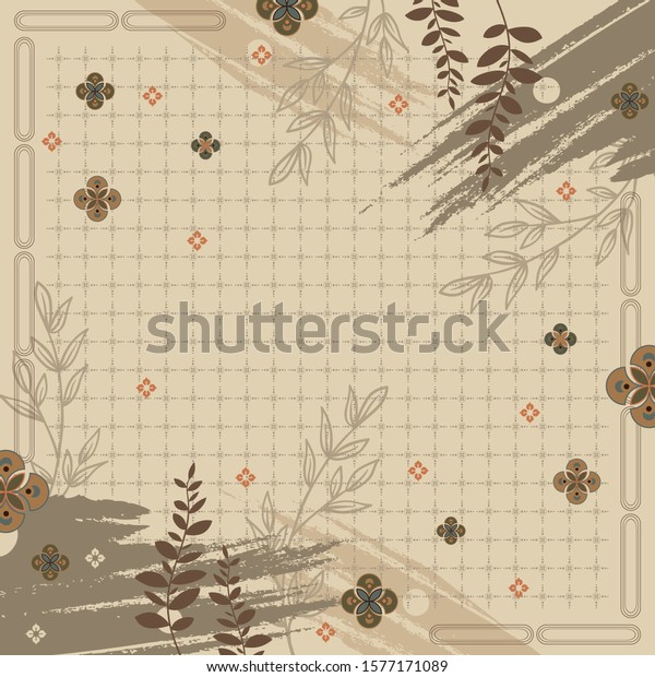 Elegant Scarf Pattern Leaf Ethnic Element Stock Vector (Royalty Free ...