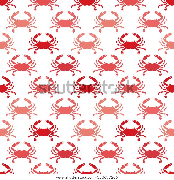 Elegant Seamless Pattern Abstract Crab Symbols Stock Vector (Royalty ...