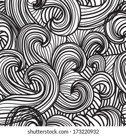 Elegant Seamless Pattern Decorative Waves Design Stock Vector (Royalty Free) 173220932 ...