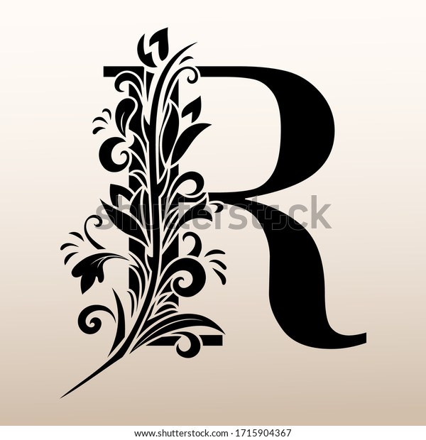 Elegant Simple Monogram Letter R Stock Vector (Royalty Free) 1715904367 ...