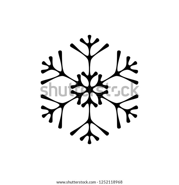 Elegant Snowflake Vector Icon Isolated On Stock Vector (Royalty Free ...