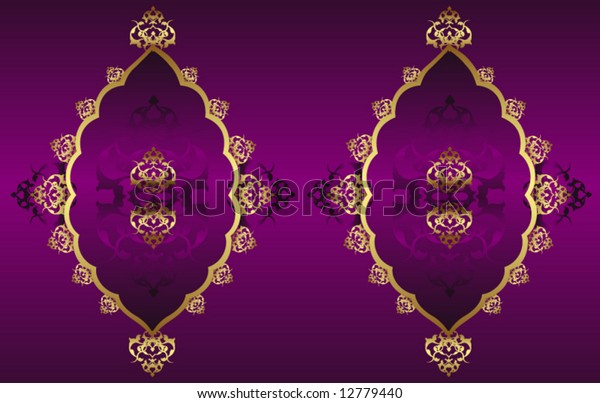 Elegant Style Golden Puple Design Stock Vector (Royalty Free) 12779440 ...