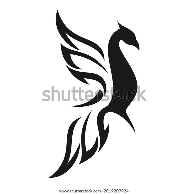 Elegant Unique Phoenix Logo Design Stock Vector (Royalty Free ...