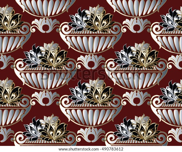 Elegant Vector Seamless Pattern Background Wallpaper Stock Vector ... Elegant Vector Seamless Pattern Background Wallpaper Stock Vector ...