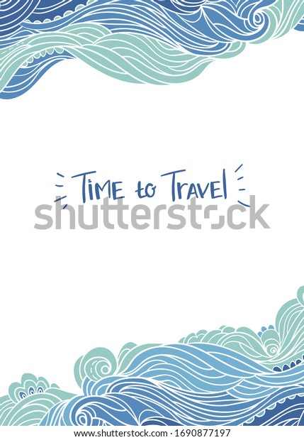 Elegant Vertical Waves Border On White Stock Vector (Royalty Free ...