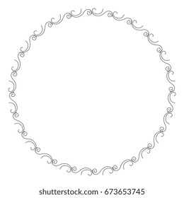 Elegant Victorian Circular Shaped Frame Stock Vector (Royalty Free ...