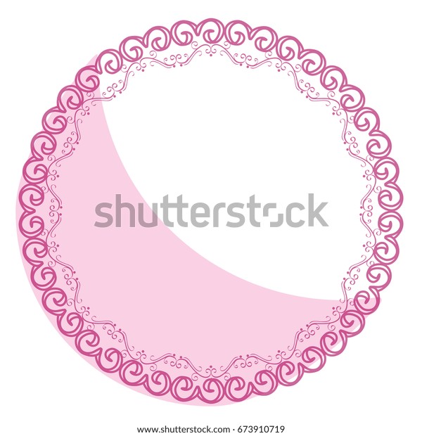 Elegant Victorian Circular Shaped Frame Stock Vector (Royalty Free ...